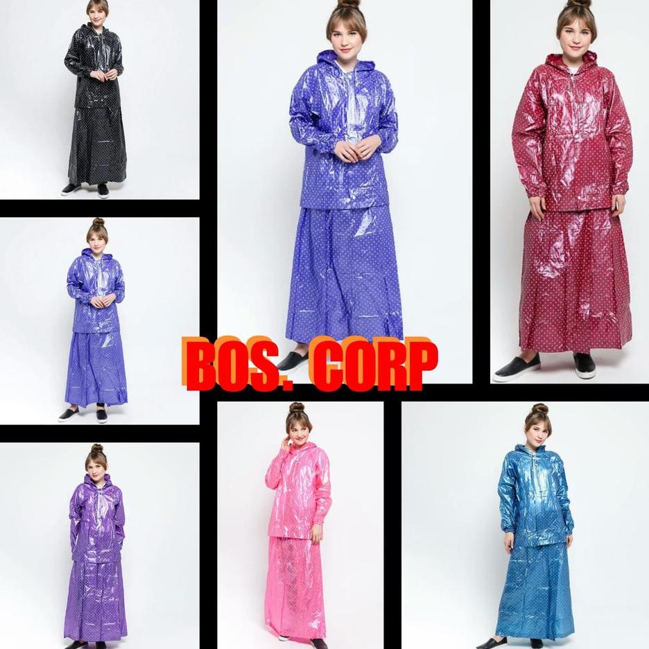Jual Jas Hujan Rok Polkadot 870 Setelan Plevia - Jas Hujan Rok - Jas ...