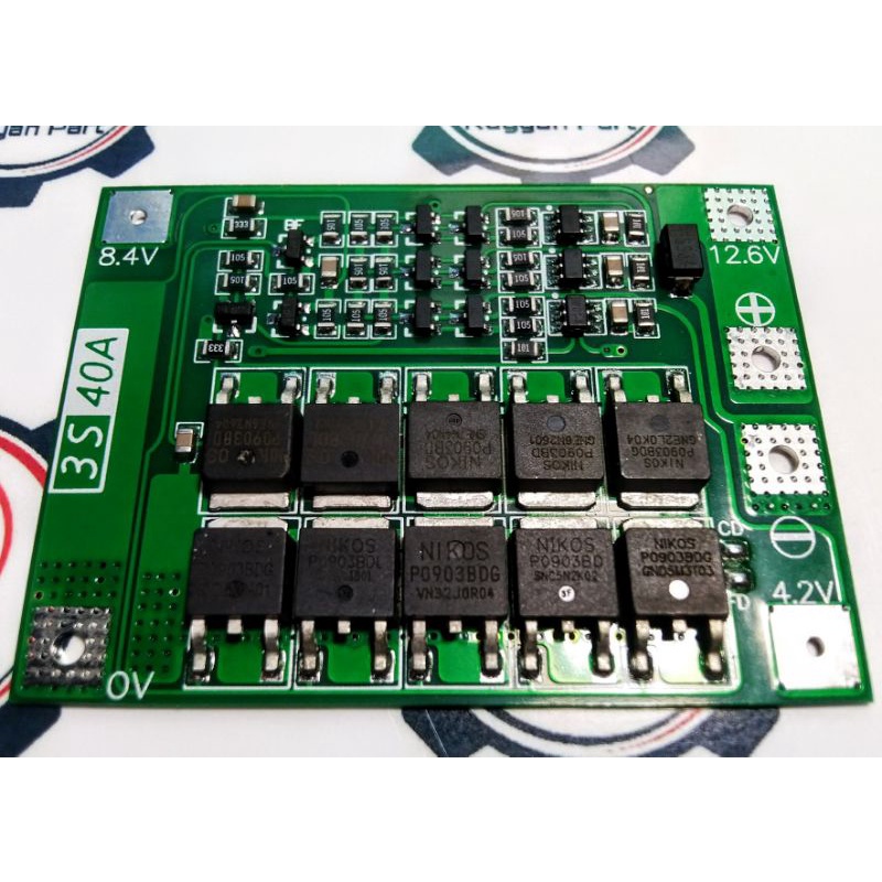 Jual 3S BMS 40A Modul Charger Charging Cas Battery Lithium Li-on 18650 ...