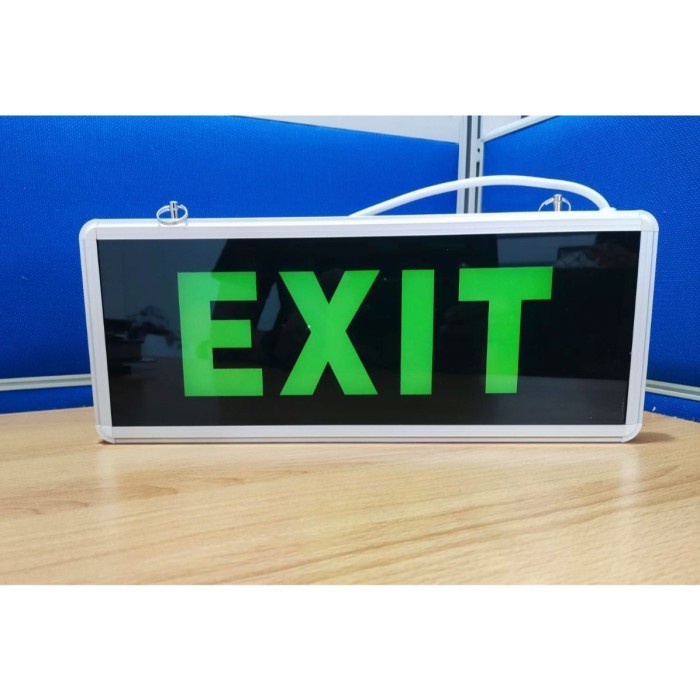 Jual Lampu Exit Led Kaca 2 Sisi / Exit Sign Led Mirror 2 Muka - M1 ...