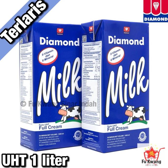 Jual Open DS] Susu Diamond UHT Full Cream Plain 1 liter | Shopee Indonesia