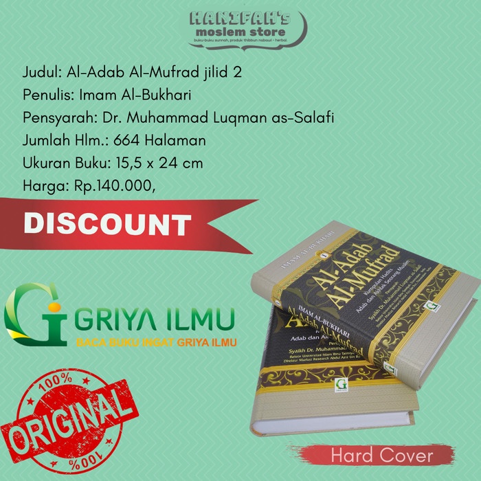 Jual Adabul Mufrad Al Adab Al Mufrad Kitab Adab Jilid 2 ( bukan 2 jilid ...
