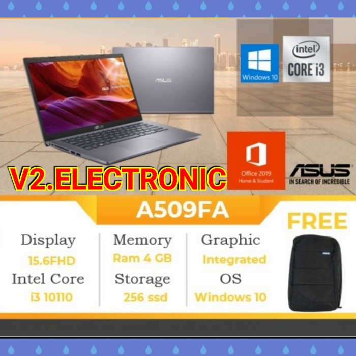 Jual Laptop Asus A509FA Intel Core i3 10110U RAM 4GB SSD 256GB Win10 ...