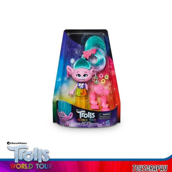 Jual Trolls World Tour GLAM SATIN Fashion Doll Glamour Boneka Figure ...