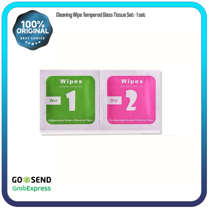 Jual Tissu Tempered Glass Basah Dan Kering 1 Set Tisu Pembersih Layar ...