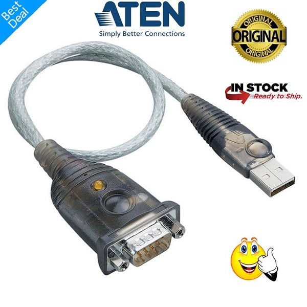 Jual Kabel Usb To Serial RS232 Male Db9 Aten Original | Shopee Indonesia