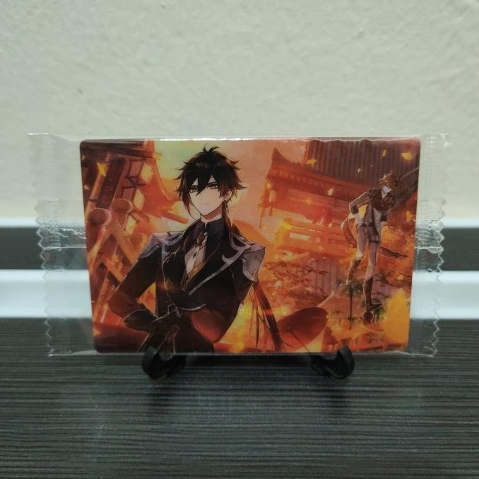 Jual Genshin Impact Wafer Cards 2 Zhongli Childe Visual Card | Shopee ...