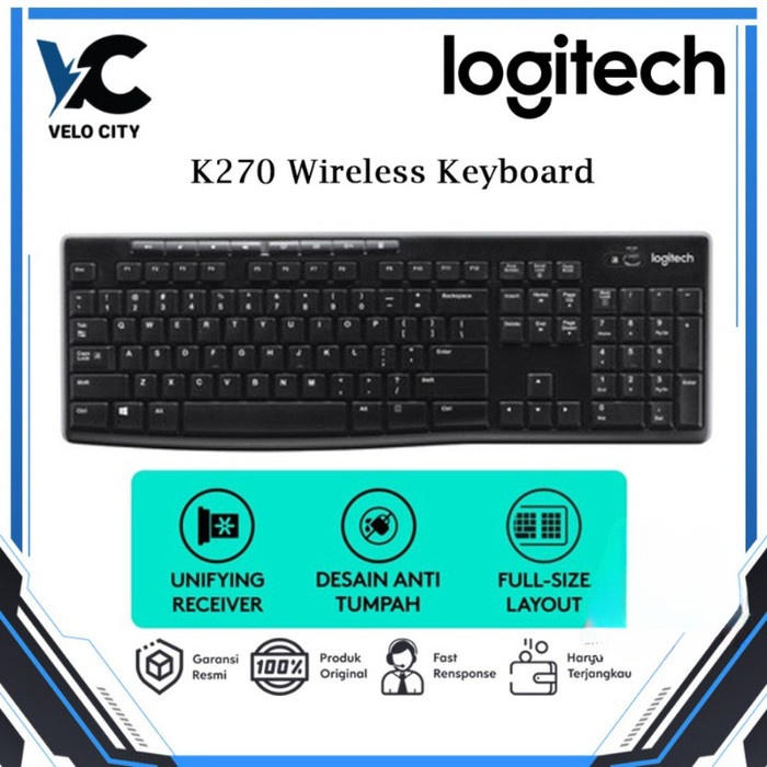 Jual Logitech Wireless Keyboard K270 Original Garansi Resmi 3 Tahun ...