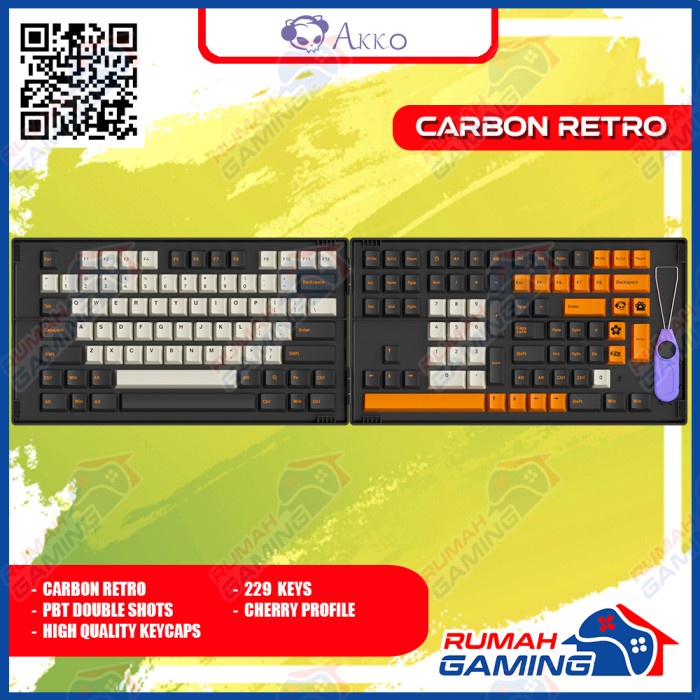 Jual KEYCAP - KEYCAPS - CHERRY - CARBON RETRO - PBT KEYCAP SET - 229 ...