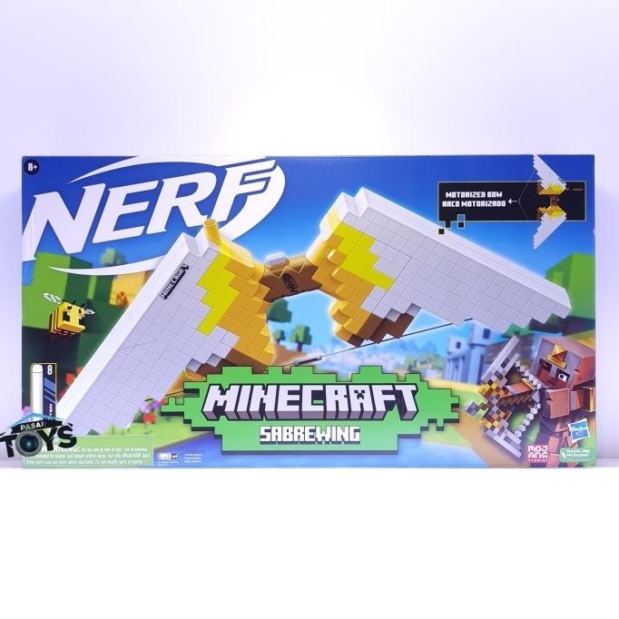 Jual NERF Minecraft Sabrewing Motorized Blaster Bow | Shopee Indonesia