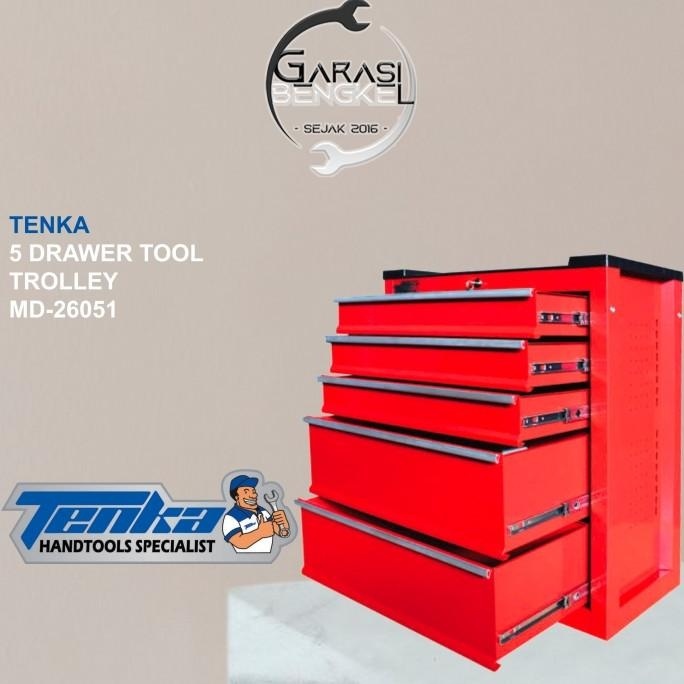 Jual Tenka MD-26051 5 Drawer Tool Trolley Troli Pekakas | Shopee Indonesia