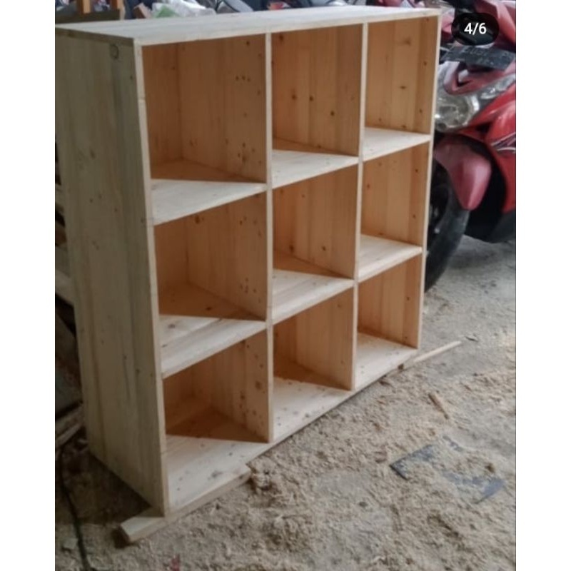 Jual Rak Sepatu Susun Kayu | Locker Sandal Sepatu | Lemari Rak Buku ...