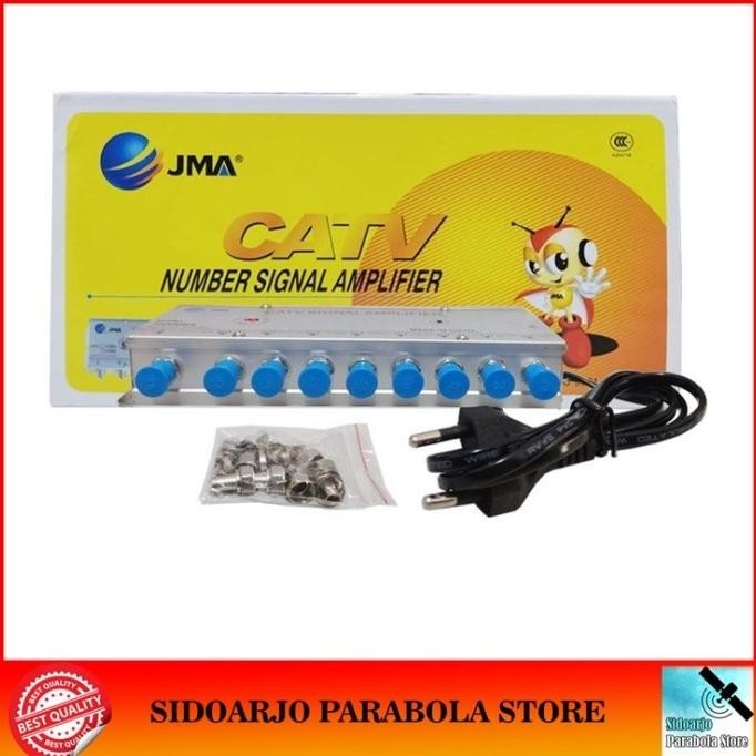 Jual Booster Antena TV UHF VHF Digital CATV Splitter 8 Way 20db JMA ...