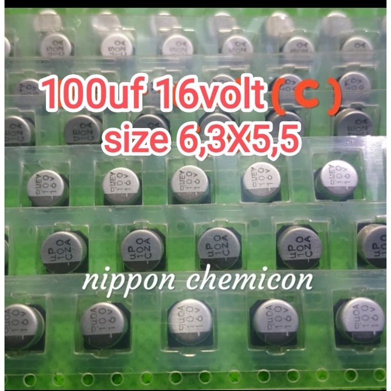 Jual Solid kapasitor capasitor elko elco SMD 100uf 16v 100 uf 16 volt ...