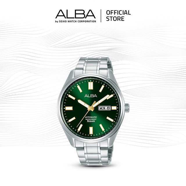 Jual Alba Mechanical Jam Tangan Pria AL4147 / AL4147X1 Automatic Green ...