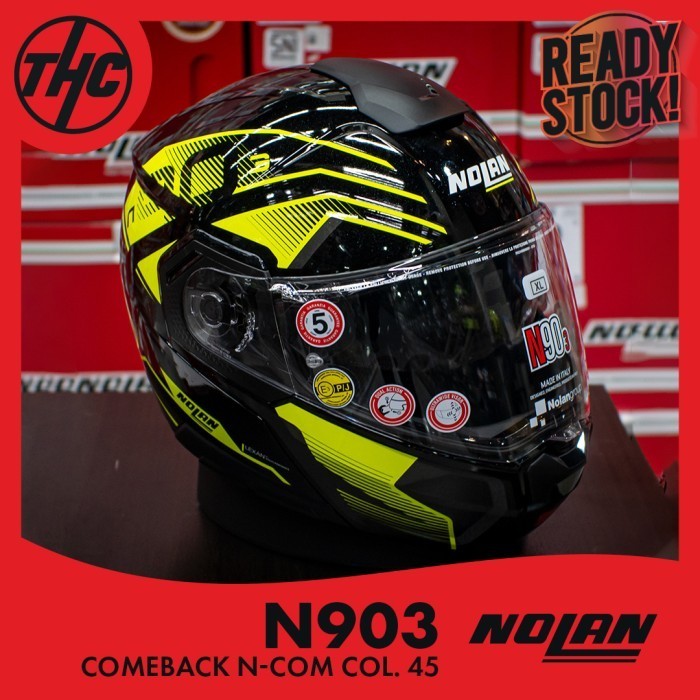 Jual [New] Nolan N90-3 Comeback Ncom 045 Metal Black N903 Modular Flip Up Limited | Shopee Indonesia