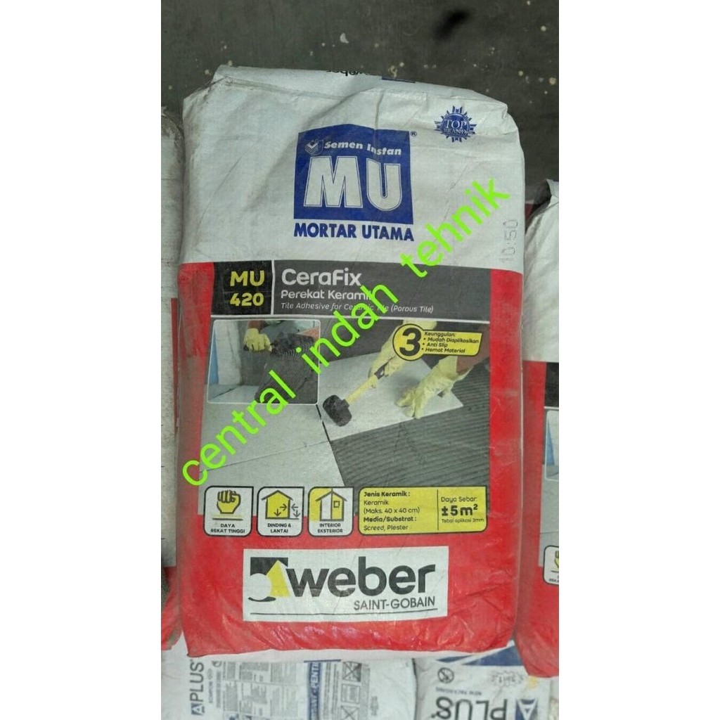 Jual Mu 420 25Kg Mortar Utama Semen Perekat Keramik Kualitas Premium ...