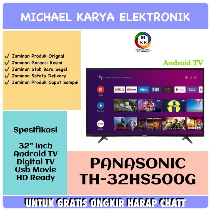 Jual [New] Th-32Hs500G Th32Hs500G 32Hs500G Android Tv 32 Inch Panasonic ...