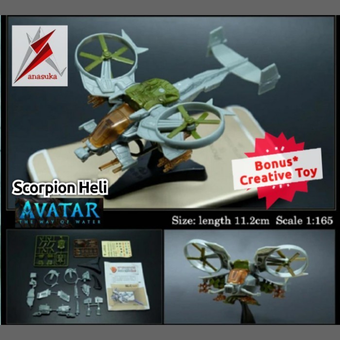 Jual Avatar Scorpion Heli Model Kit Miniatur Way of Water Puzzle Mainan ...