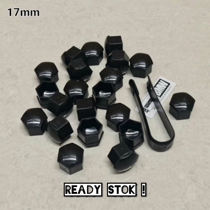 Jual COVER PENUTUP BAUT RODA 17MM HITAM BMW MERCEDES BENZ PEUGEOT AUDI ...
