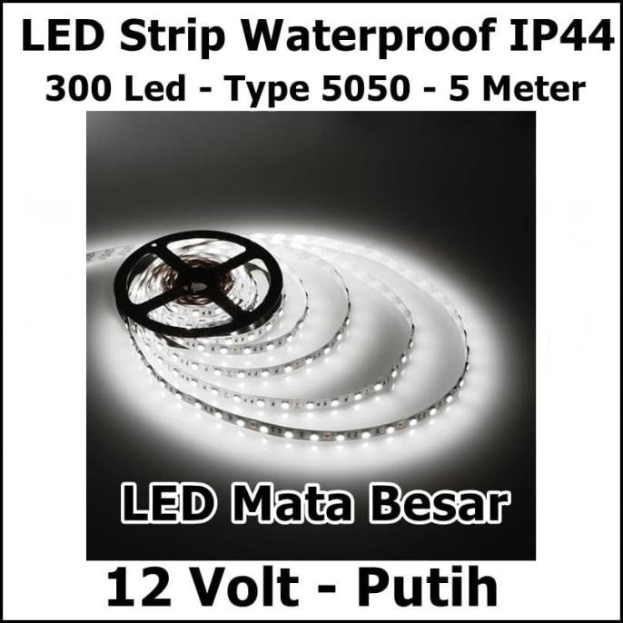 Jual Lampu LED Strip 5050 IP44 12V OUTDOOR 12 V Ledstrip IP 44 White ...