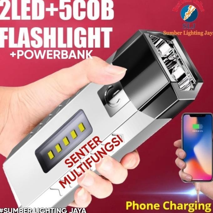 Jual New Senter Led 2 Mata Multifungsi Flashlight Dan Powerbank ...