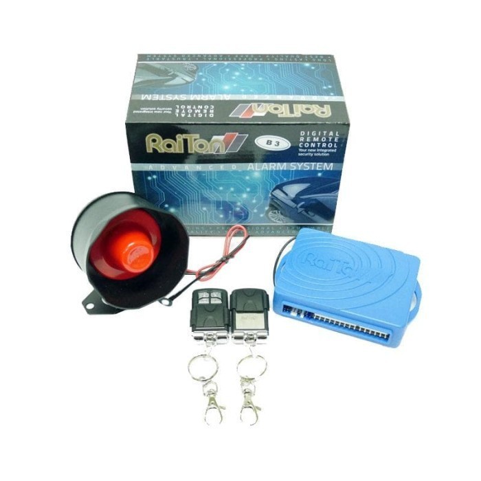 Jual [Original] Raiton Alarm Mobil 1 Set Remot Sliding Anti Maling Tipe W-12 Universal ...