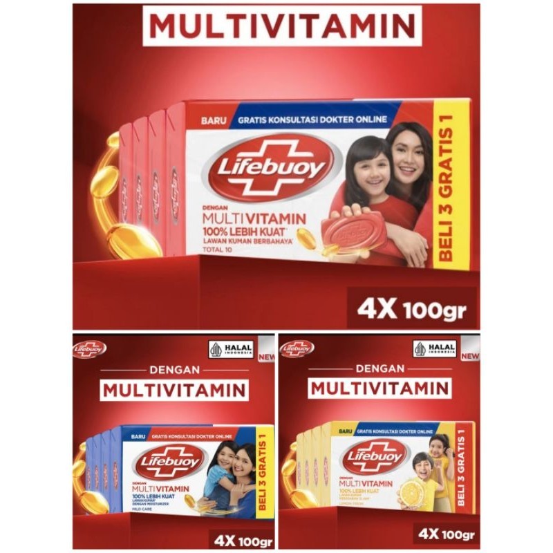 Jual Lifebuoy 100 gr X 4 pcs | Shopee Indonesia