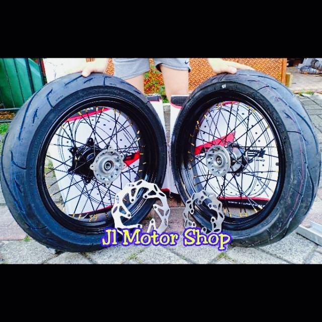 Jual Sepaket Velg Tromol Set Jari2 Supermoto Super Moto Klx 150 D ...