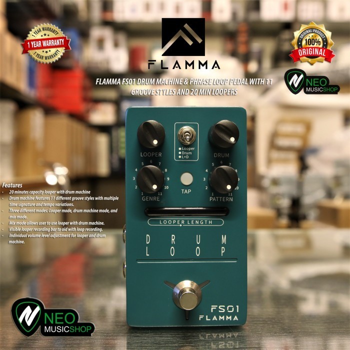 Jual PROMO FLAMMA FS01 DRUM MACHINE & PHRASE LOOP GUITAR PEDAL # ...
