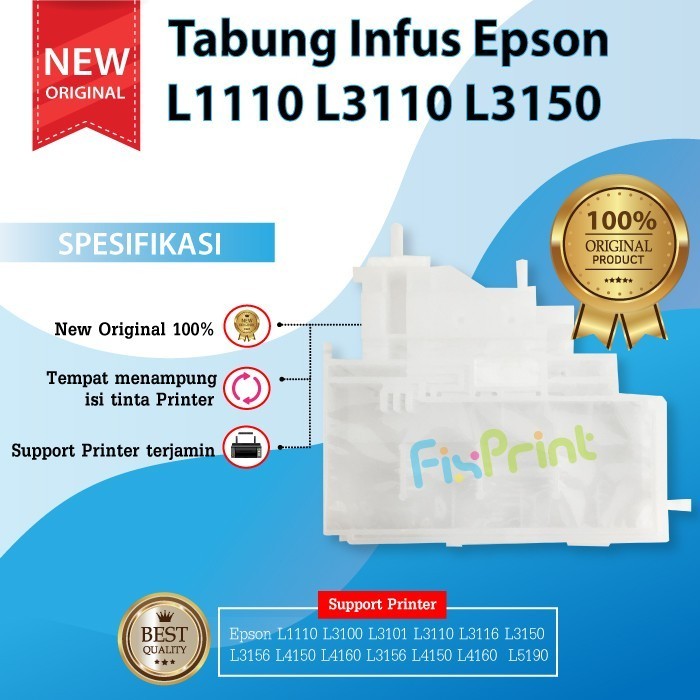 Jual Tabung Infus Epson L1110 L3110 L3150 Tank Printer L4150 L4160 ...
