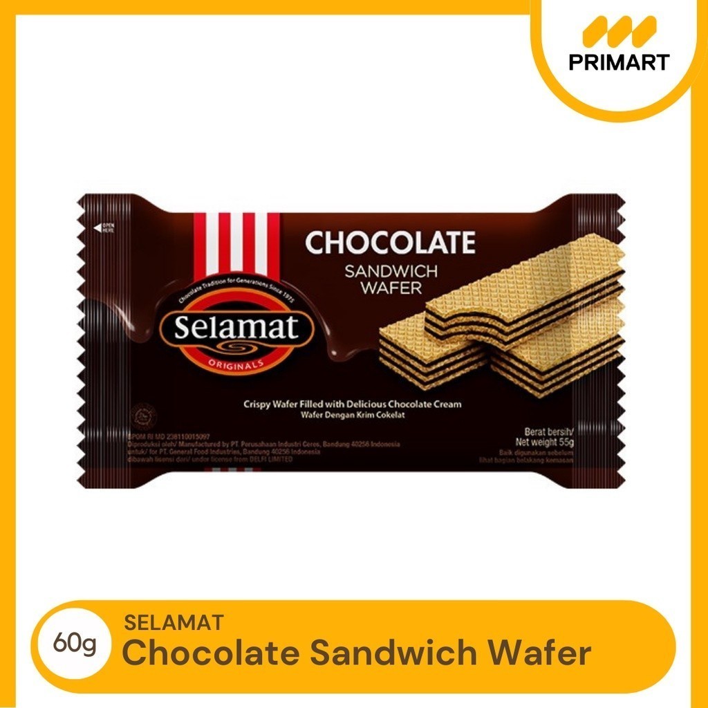 Jual Selamat Chocolate Wafer Cokelat 45g | Shopee Indonesia