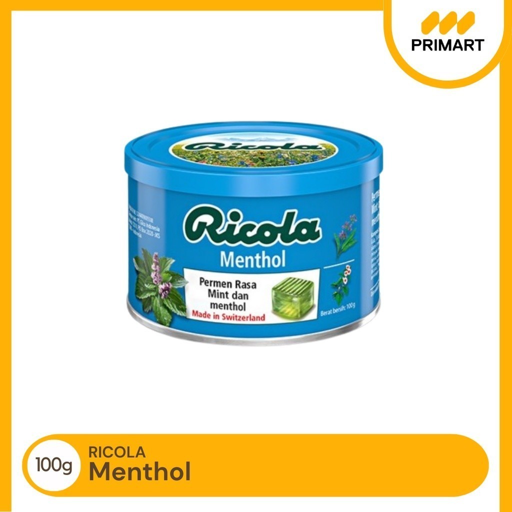 Jual Ricola Menthol 100 gr Permen Pelega Tenggorokan | Shopee Indonesia