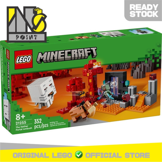 Jual LEGO 21255 - Minecraft - The Nether Portal Ambush | Shopee Indonesia