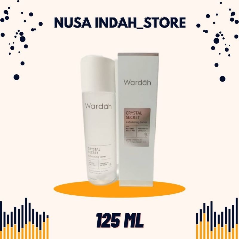 Jual Wardah Crystal Secret Exfoliating Toner with Natural AHA+PHA 125ml | Shopee Indonesia