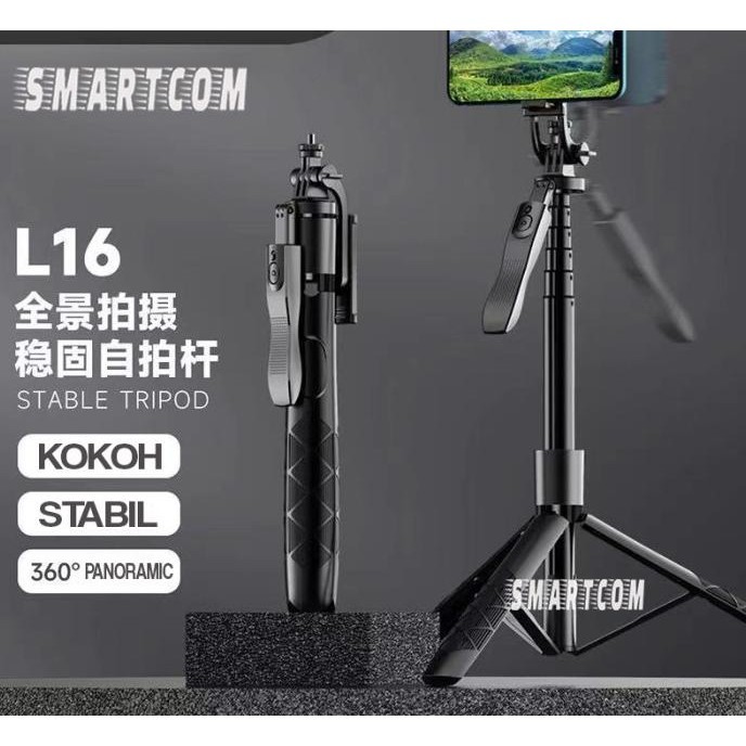 Jual Smartcom Tripod Tongsis L16 Bluetooth Hand Stabilizer Hp Gopro ...