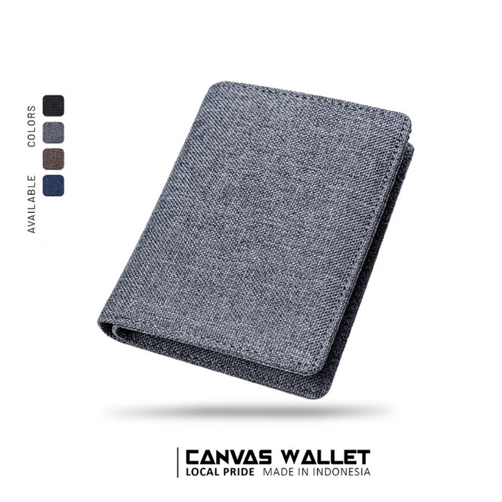 Jual Dompet Pria Bahan Kanvas JP11 Dompet 3/4 Bahan Kanvas Import Men ...