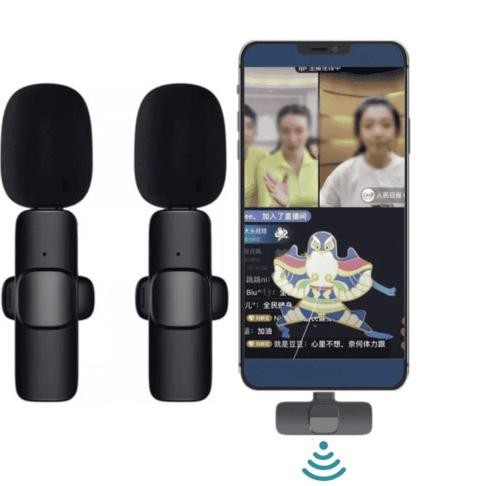 Jual Mic Wireless Hp Vlog Youtuber Portable Mic For Iphone And Android | Shopee Indonesia