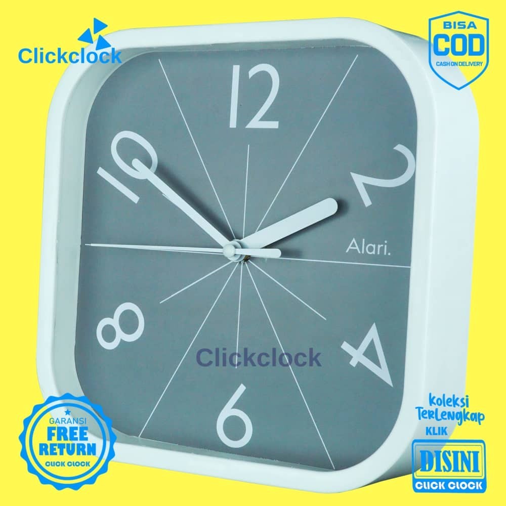 Jual Jam Dinding Analog Minimalis Abu Alari AL1203-5454 Besar Dekorasi ...