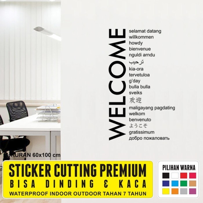 Jual Stiker Dinding dan Kaca Kafe Resto Selamat Datang Welcome Bahasa ...