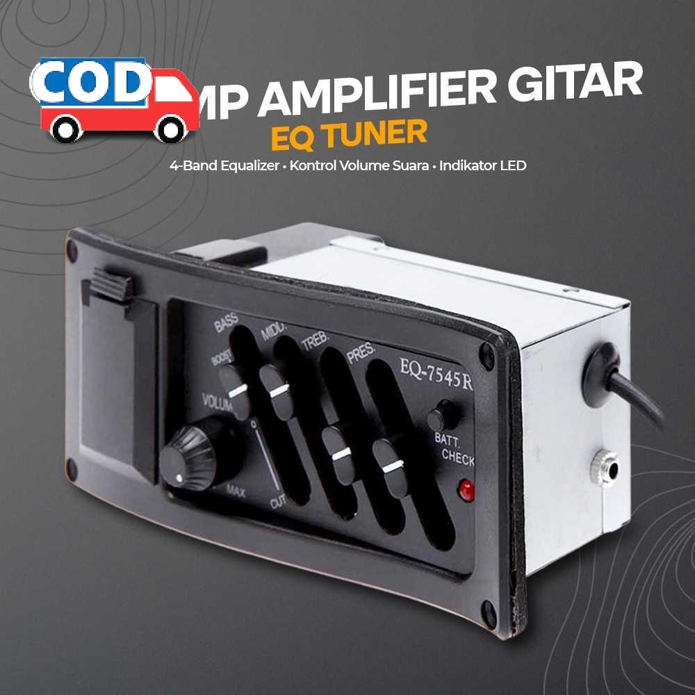 Jual Preamp Mini Amplifier Gitar Kecil Volume 4 Band Equalizer Eq Tuner ...