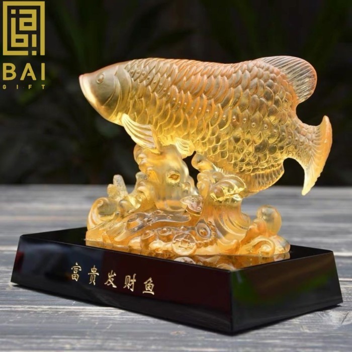 Jual Patung Ikan Arwana Crystal Pajangan Ikan Arwana | Shopee Indonesia
