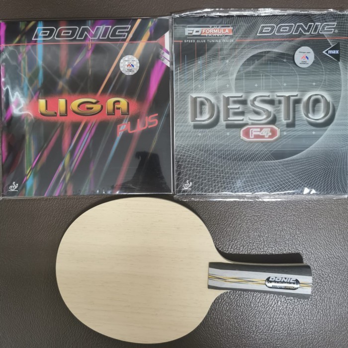 Jual Bat Tenis Meja Donic Original Exclusive Carbon + Karet Lengkap Set | Shopee Indonesia