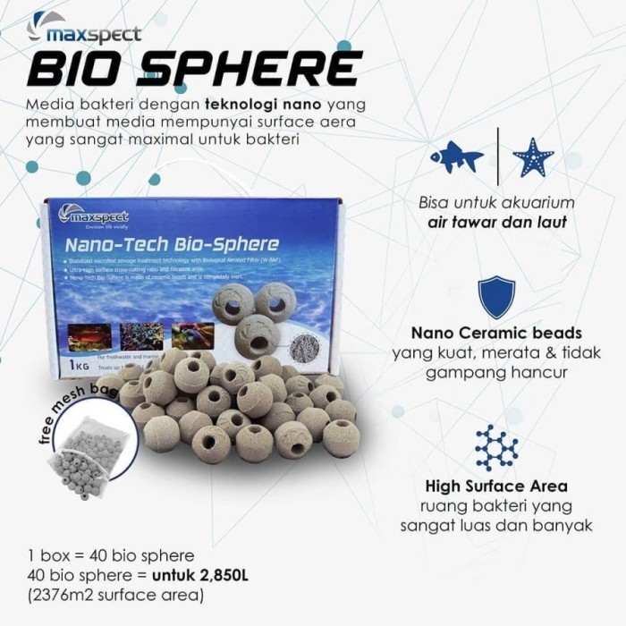 Jual Maxspect Nano Tech Bio Sphere (rumah bakteri) | Shopee Indonesia