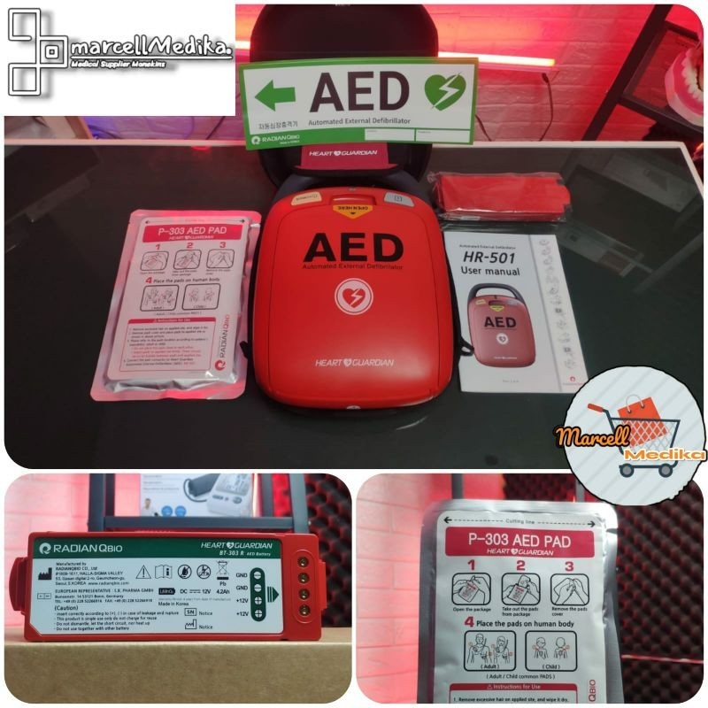 Jual AED HEART GUARDIAN HR-501 / AUTOMATED EXTERNAL DEFIBRILATOR / HEART GUARDIAN AED | Shopee ...