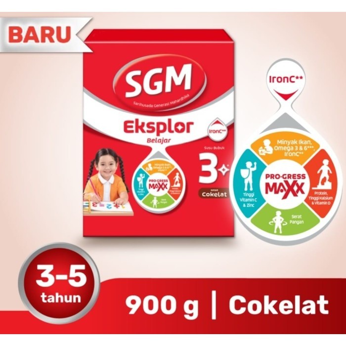 Jual SGM Eksplor 3+ Coklat 900gr susu pertumbuhan 1-3 tahun | Shopee ...