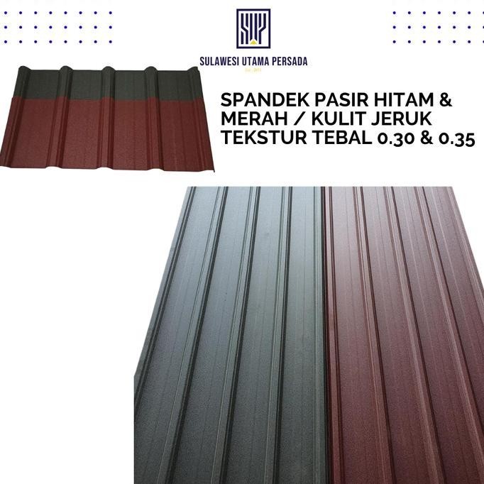Jual !!!!!!] atap spandek tekstur hitam pasir/kulit jeruk harga per ...