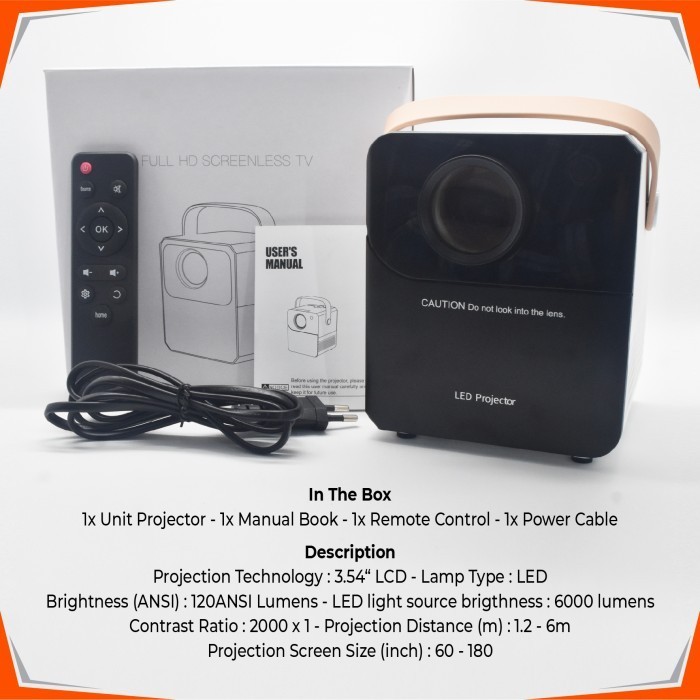 Jual HARGA DISC - Proyektor Android Smart Projector UltraHD 4K 1024 ...
