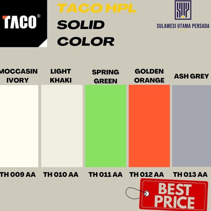 Jual >>>>>] Taco Hpl / Hpl Taco / Hpl Taco Laminates Solid Color AA ...