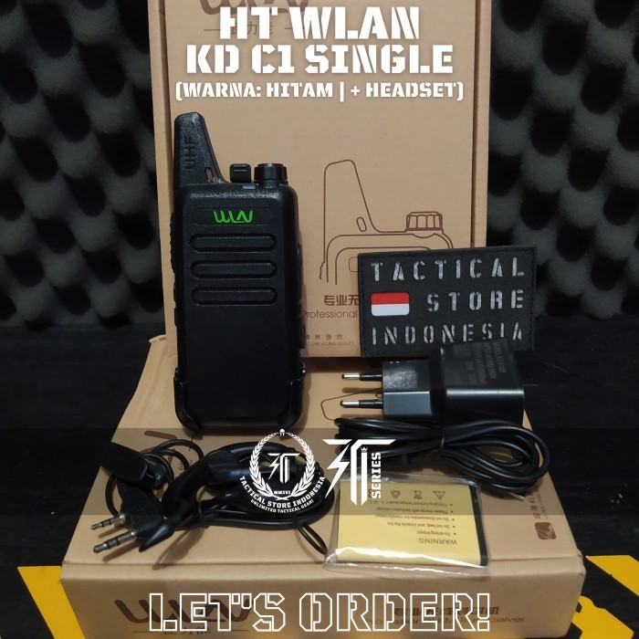 Jual HT WLAN - HT WLN SINGLE KDC01 - FULL SET (+HEADSET) | Shopee Indonesia