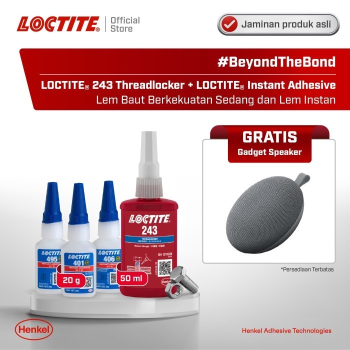 Jual Henkel Loctite 243 Threadlocker Lem Baut 50 Ml | Shopee Indonesia